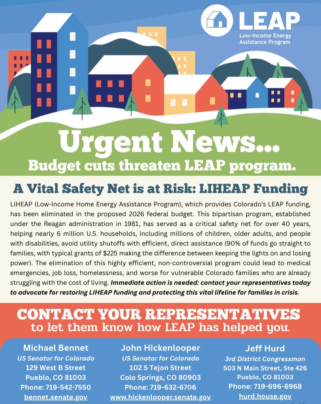 SECO NEWS - Proposed Federal Budget Cuts Threaten Colorado’s LEAP Program