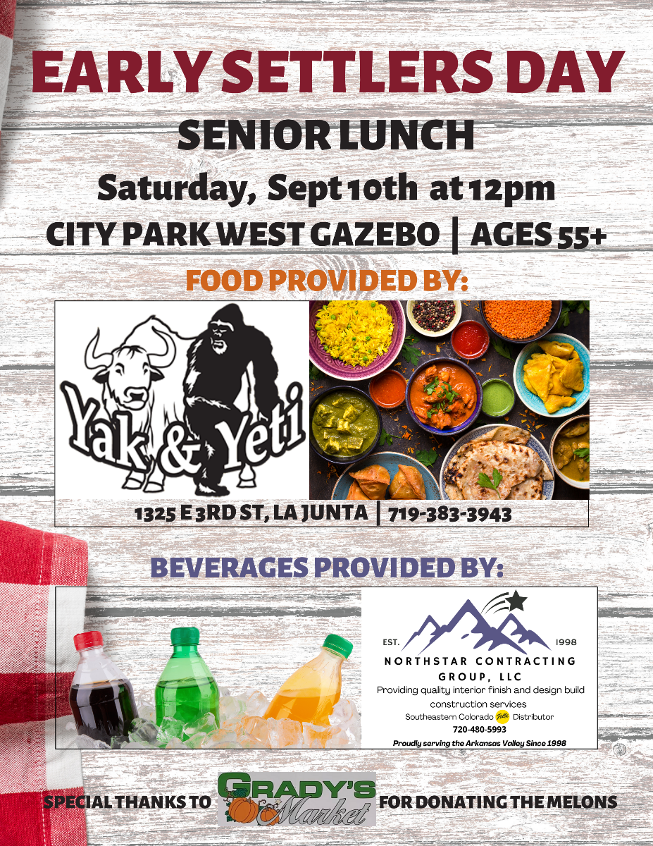 SECO NEWS - Early Settler's Day Senior Lunch