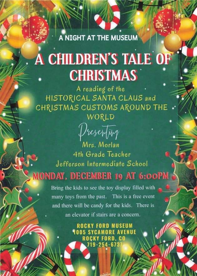 SECO NEWS - Rocky Ford Night at The Museum Dec 19th - A Children's Tale ...