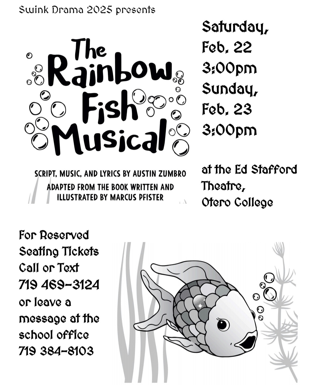 SECO NEWS - Swink Drama Presents: The Rainbow Fish Musical Feb 22 & 23 ...