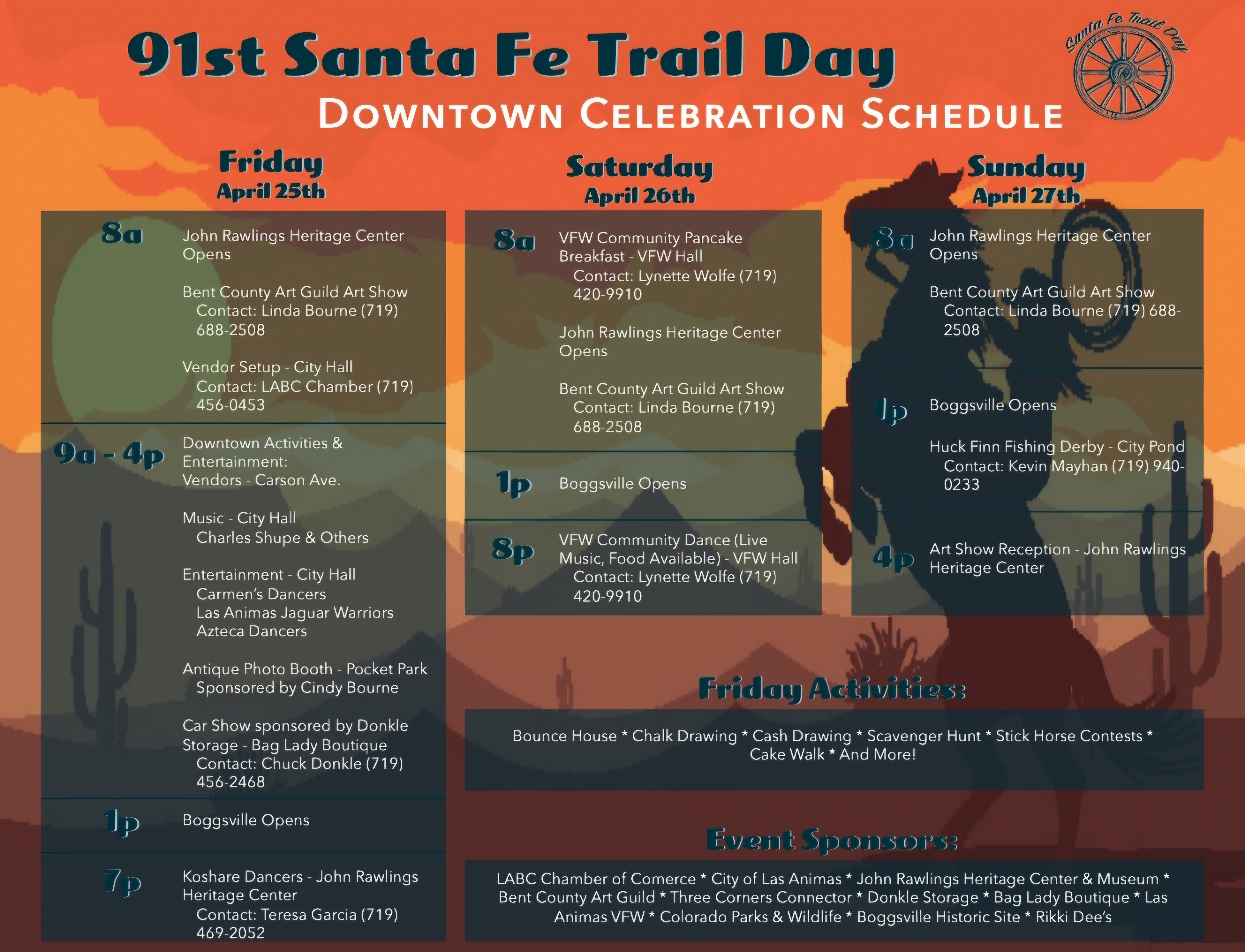 SECO NEWS - 91st Santa Fe Trail Day Schedule - April 25-27, 2025