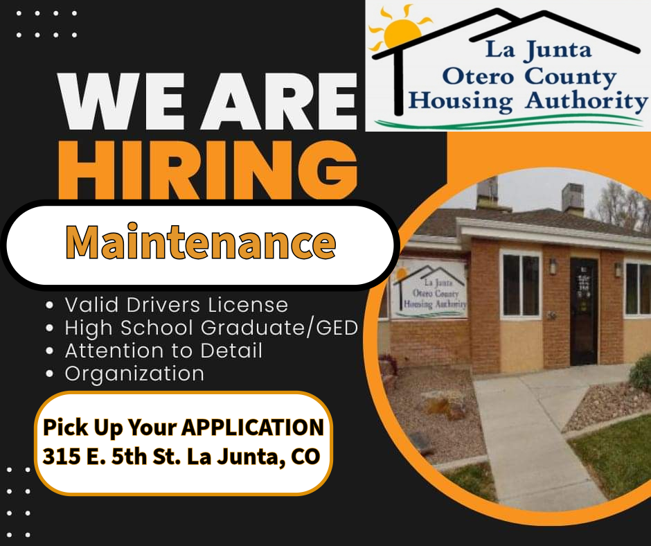 SECO NEWS - Help Wanted: La Junta/Otero Housing: Maintenance