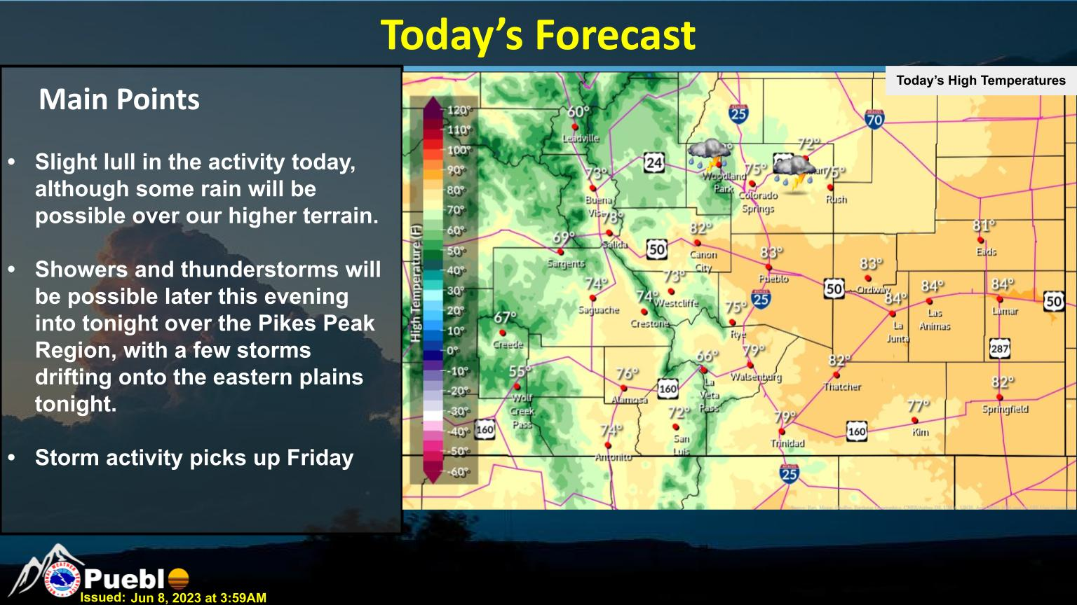 SECO NEWS - Southeast Colorado 7 Day Weather Forecast June 8th- 14th 2023
